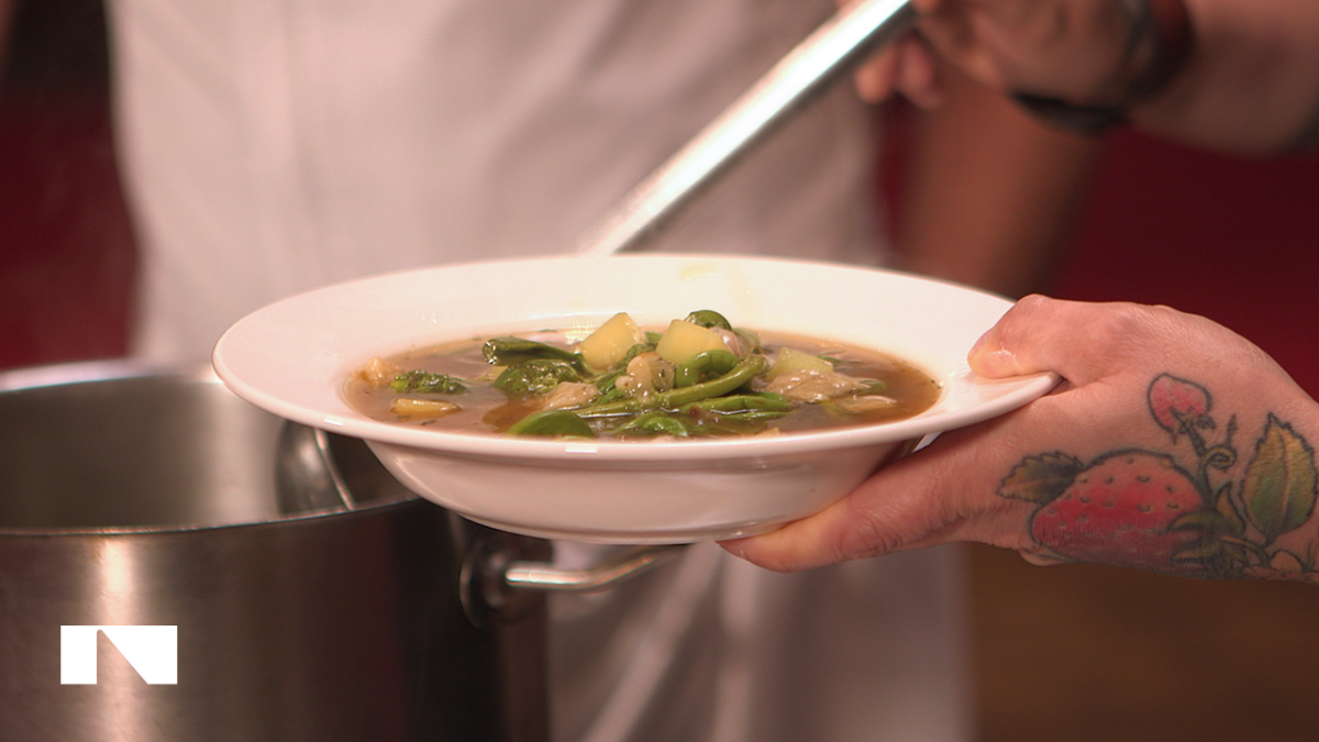 [Video] NAC Resident Chefs: Wild harvest soup: Cooking fiddleheads ...
